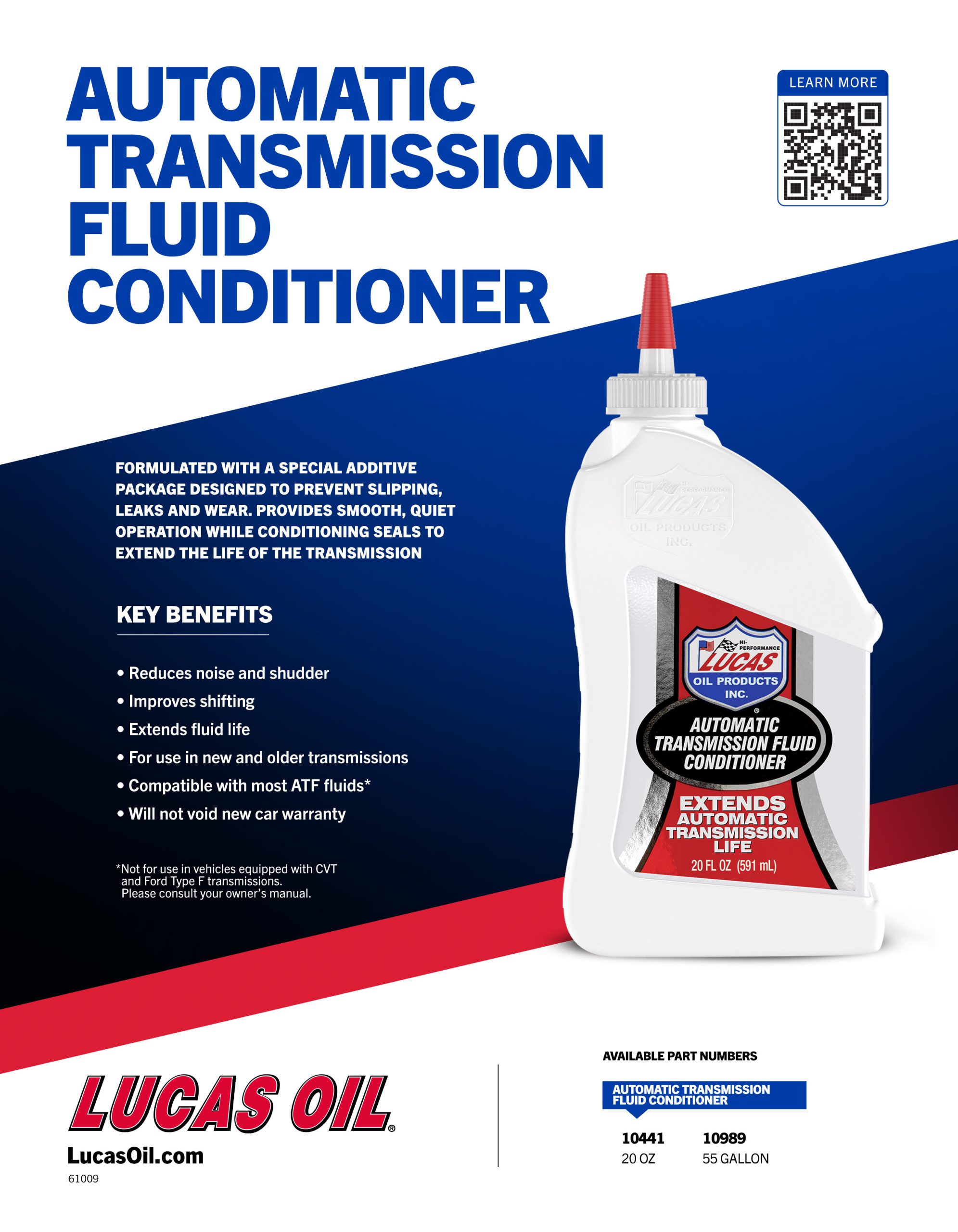 Automatic Transmission Fluid Conditioner – Lucas Oil Products, Inc ...