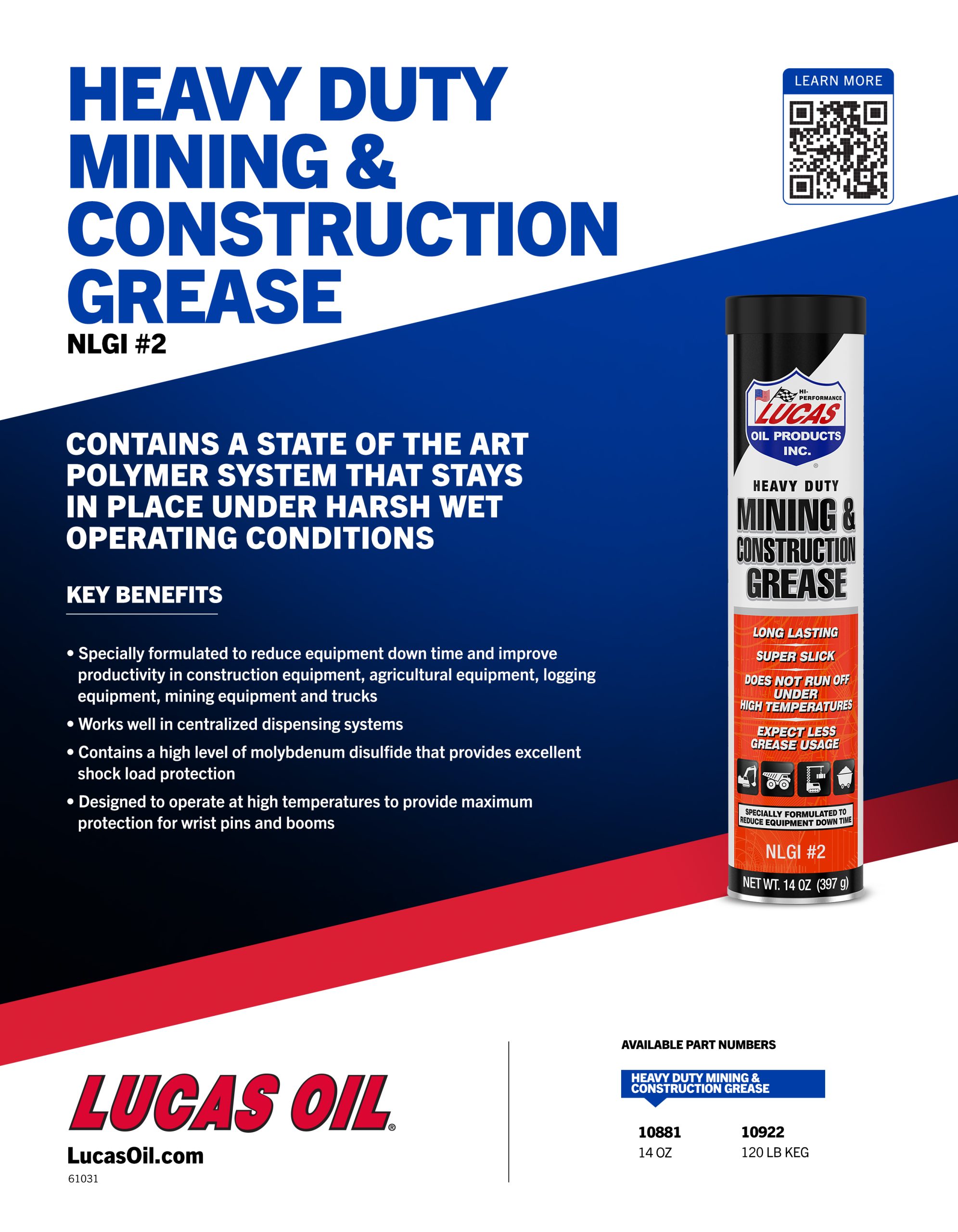 Heavy Duty Mining & Construction Grease – Lucas Oil Products, Inc ...