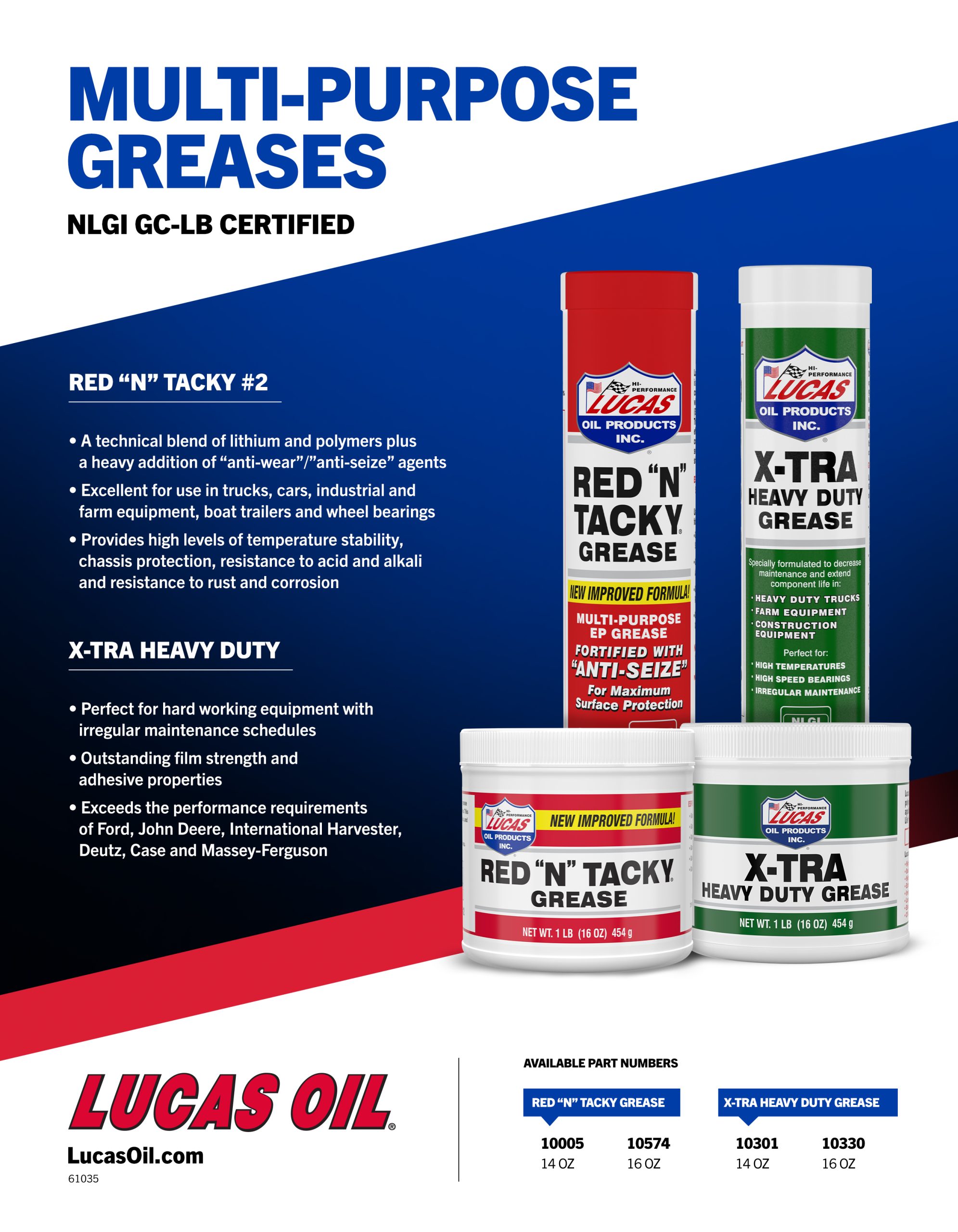 X-TRA Heavy Duty Grease – Lucas Oil Products, Inc. – Keep That Engine ...