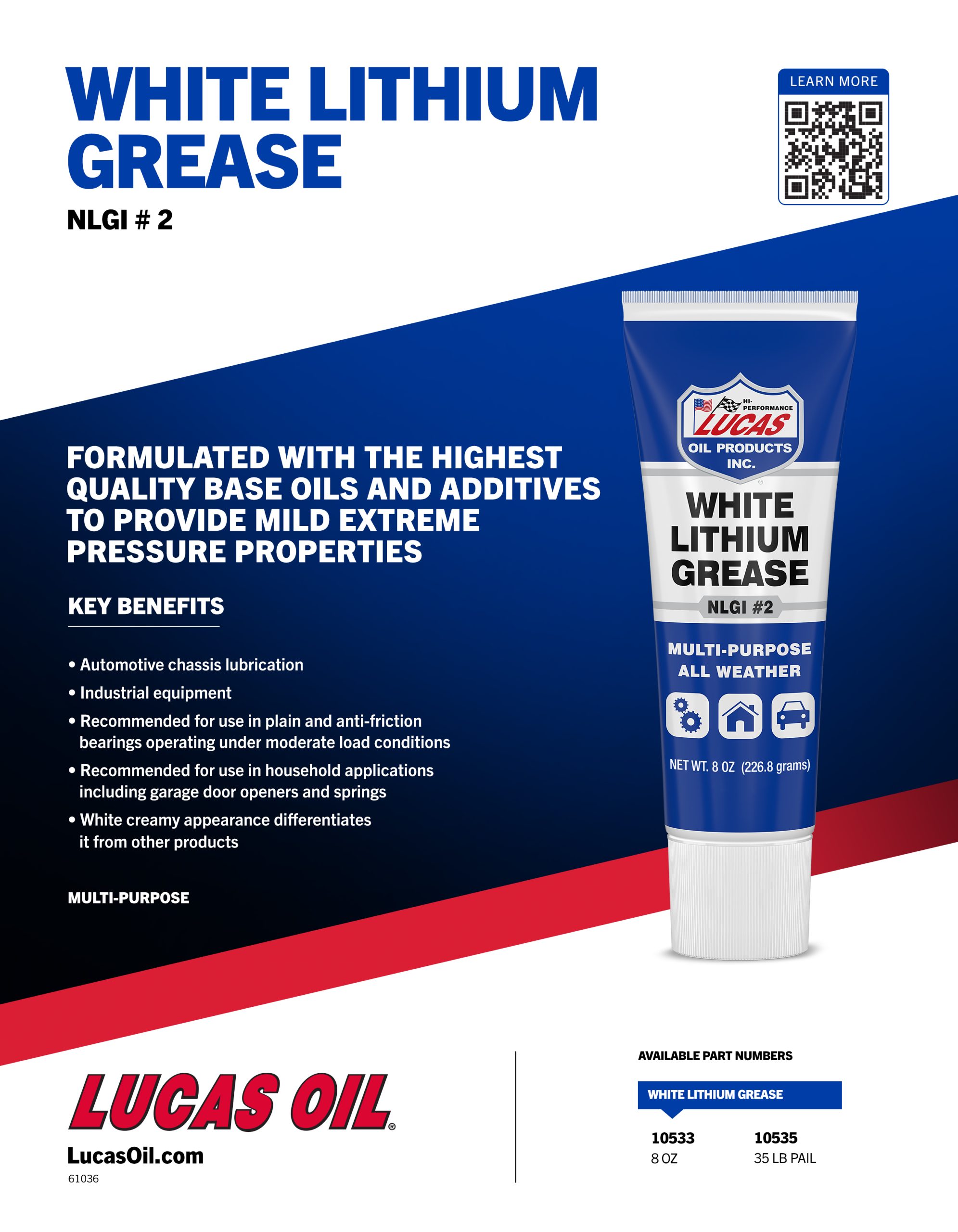White Lithium Grease – Lucas Oil Products, Inc. – Keep That Engine Alive!