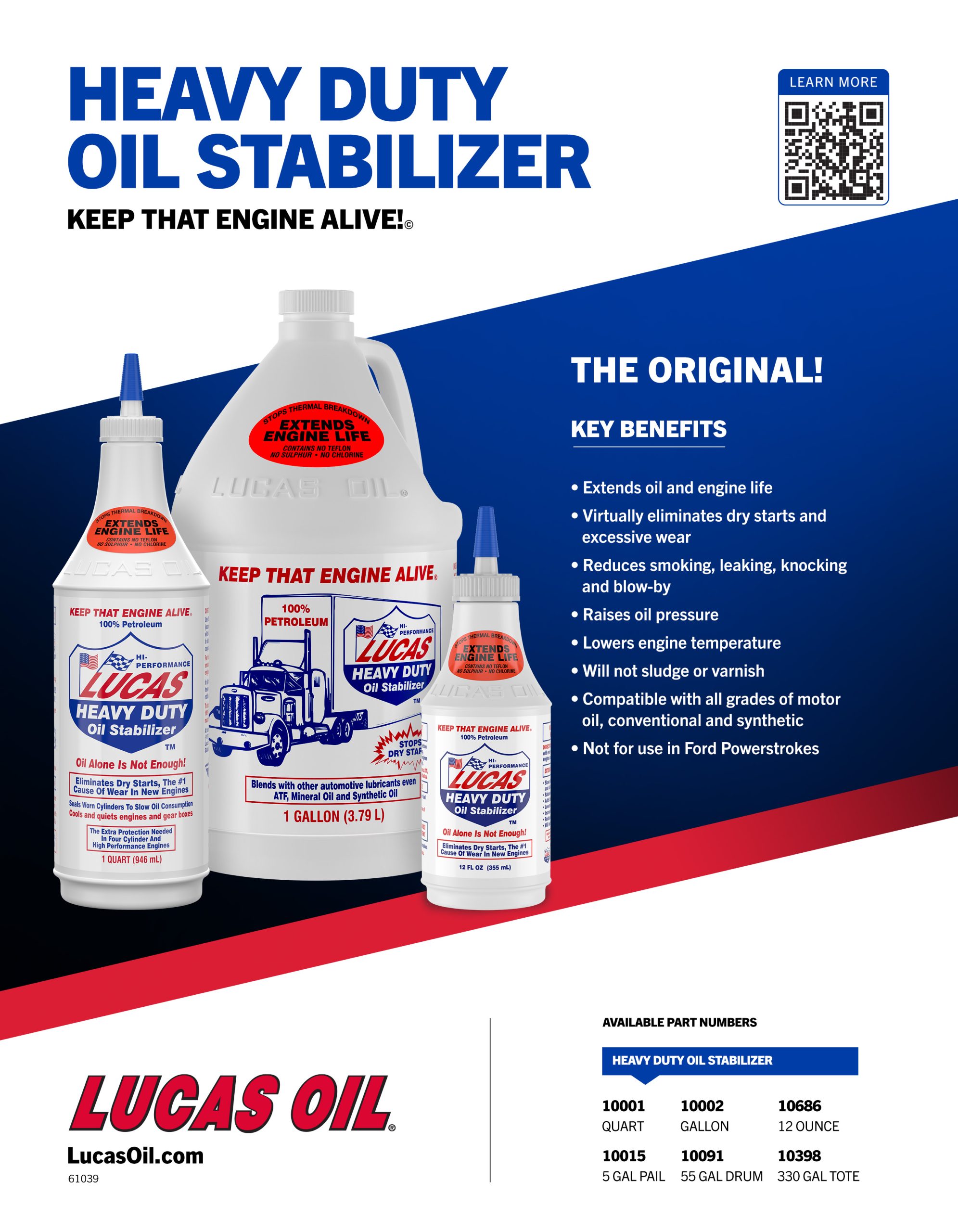 Heavy Duty Oil Stabilizer – Lucas Oil Products, Inc. – Keep That Engine ...