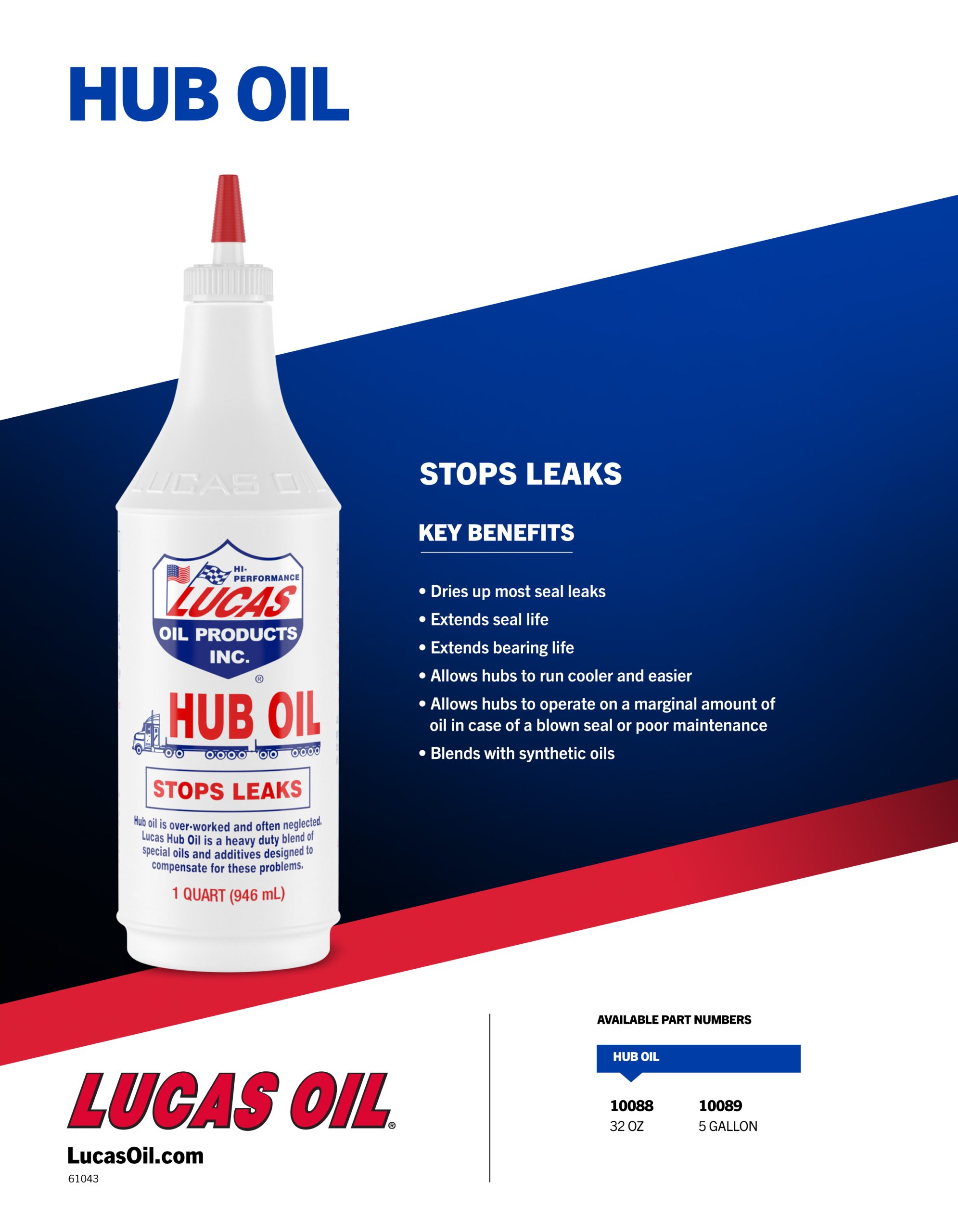 Hub Oil – Lucas Oil Products, Inc. – Keep That Engine Alive!