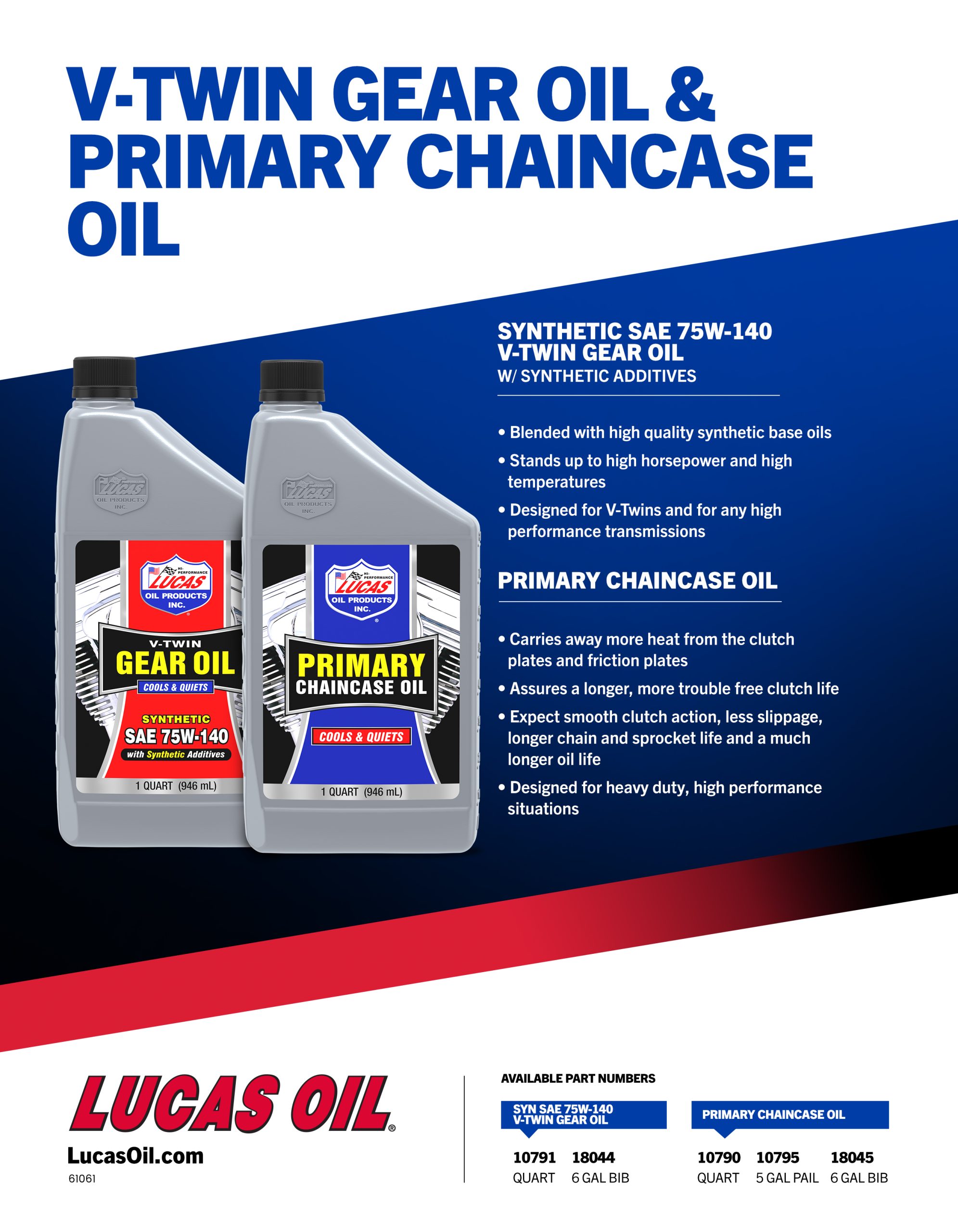 Primary Chaincase Oil – Lucas Oil Products, Inc. – Keep That Engine Alive!