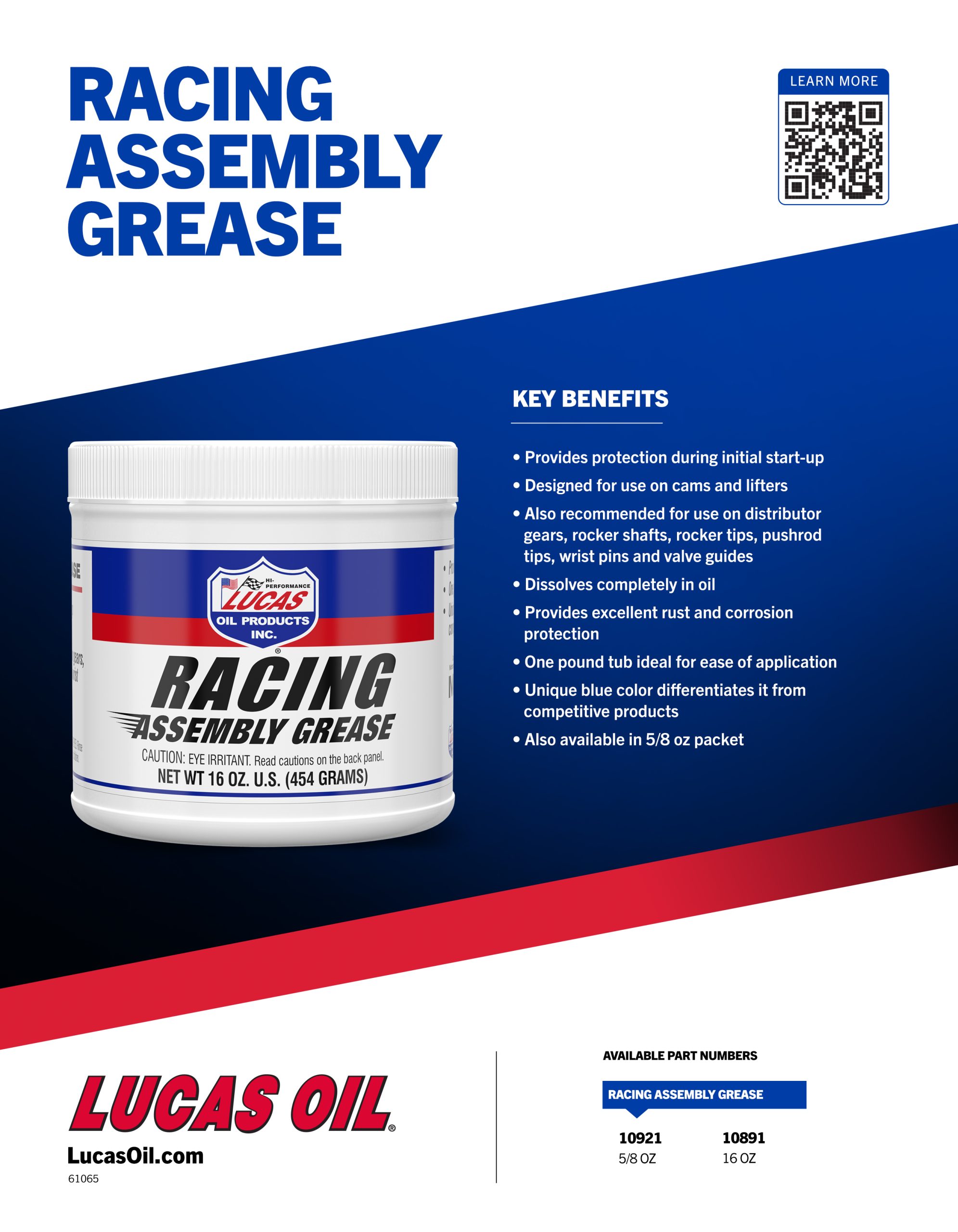 Racing Assembly Grease – Lucas Oil Products, Inc. – Keep That Engine Alive!