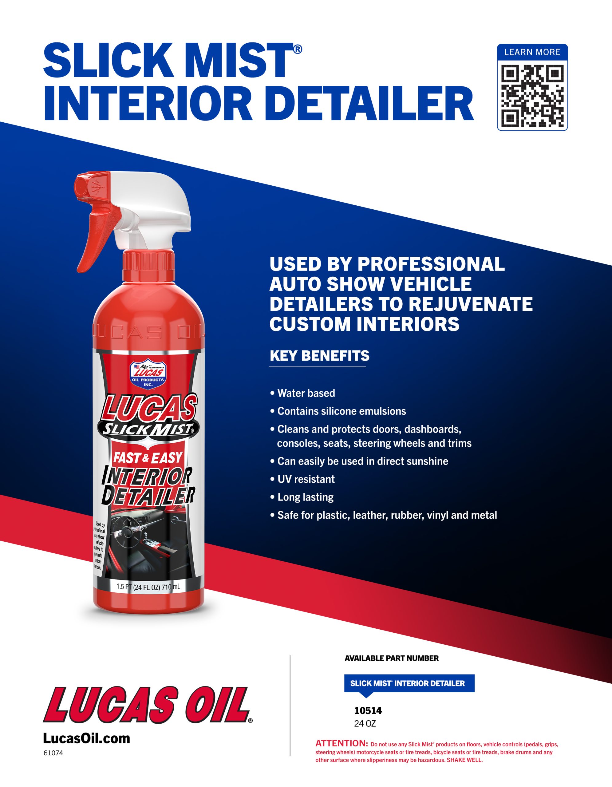 Slick Mist® Interior Detailer – Lucas Oil Products, Inc. – Keep That ...