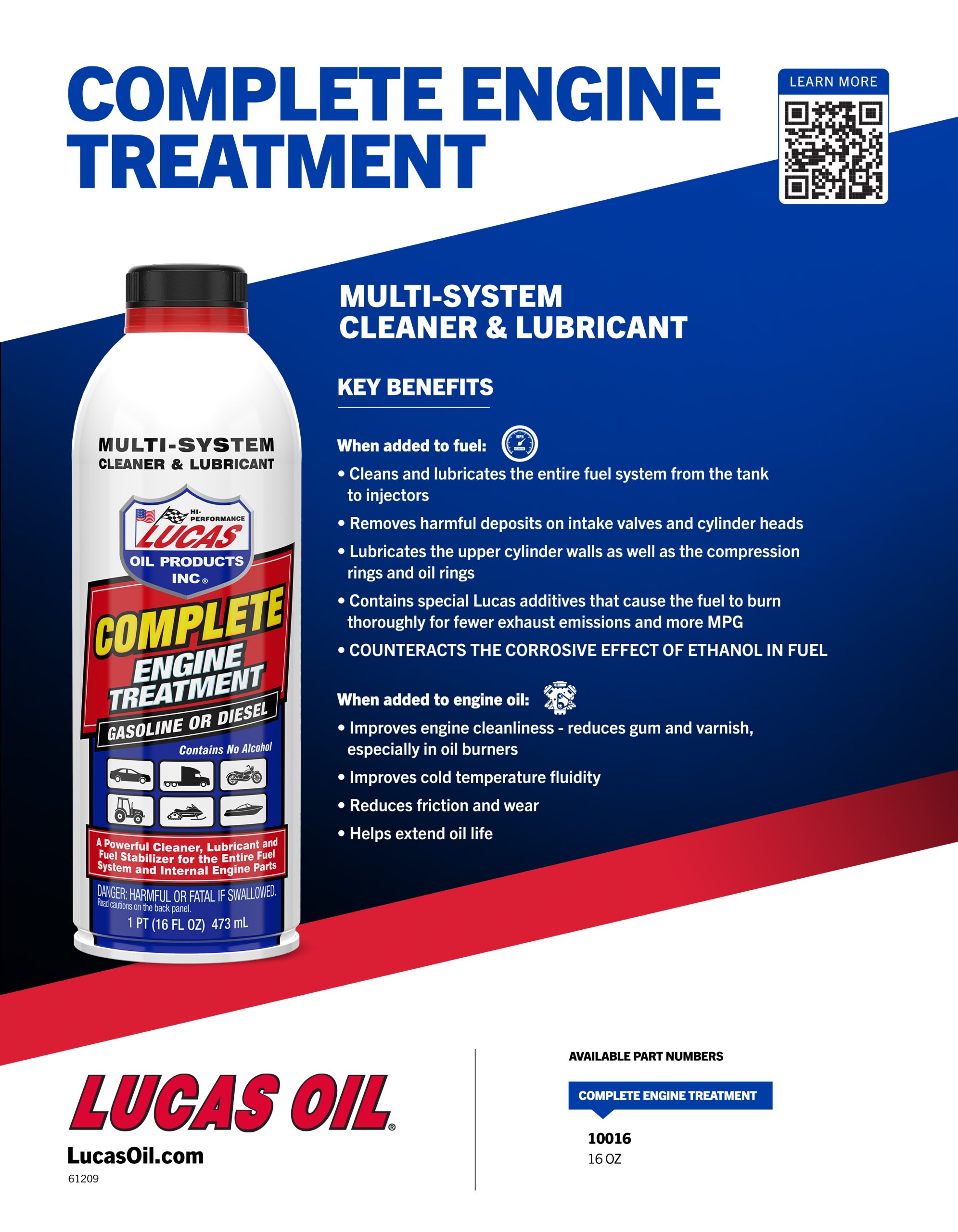 Complete Engine Treatment – Lucas Oil Products, Inc. – Keep That Engine ...