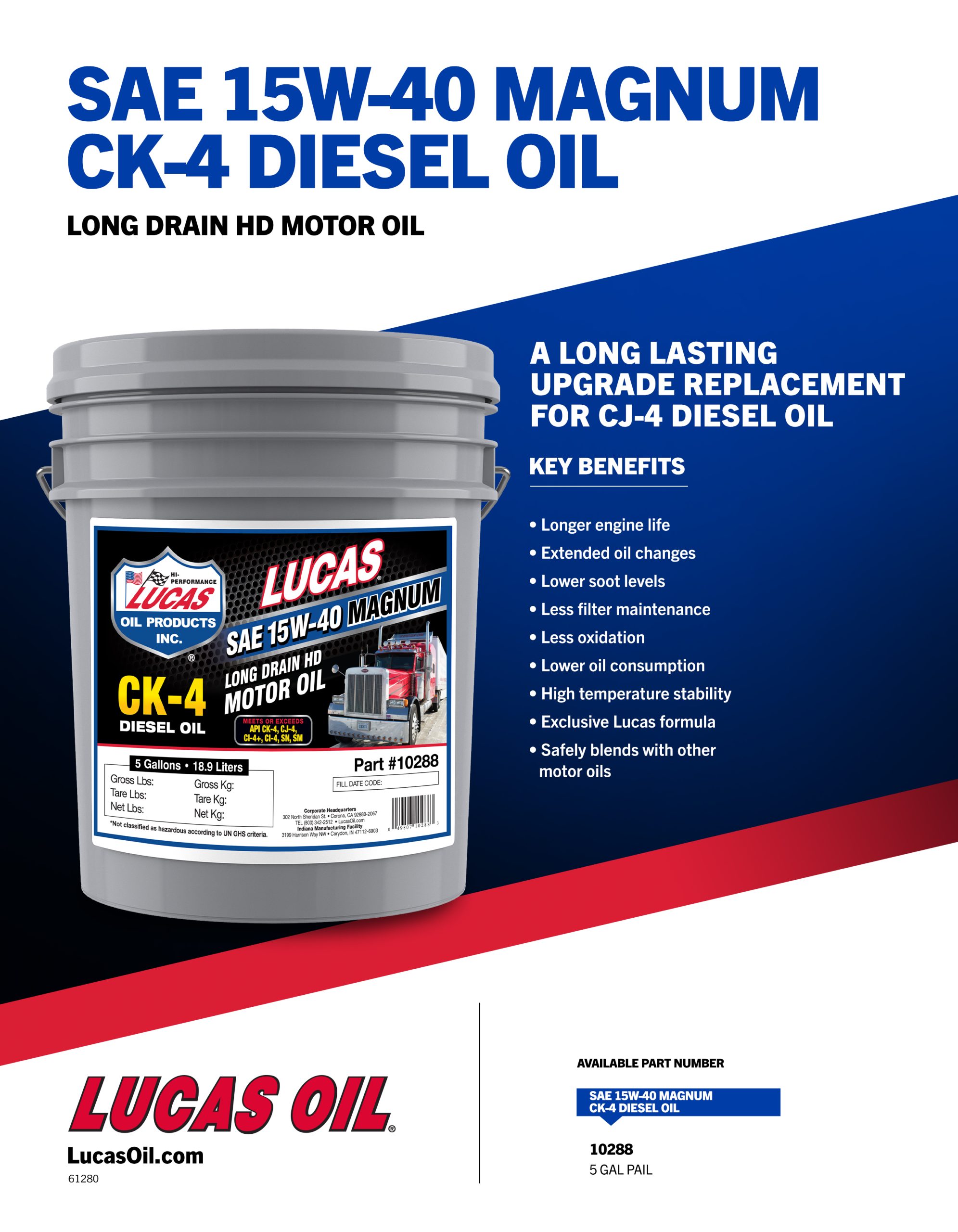 CK-4 Diesel Oil – Lucas Oil Products, Inc. – Keep That Engine Alive!