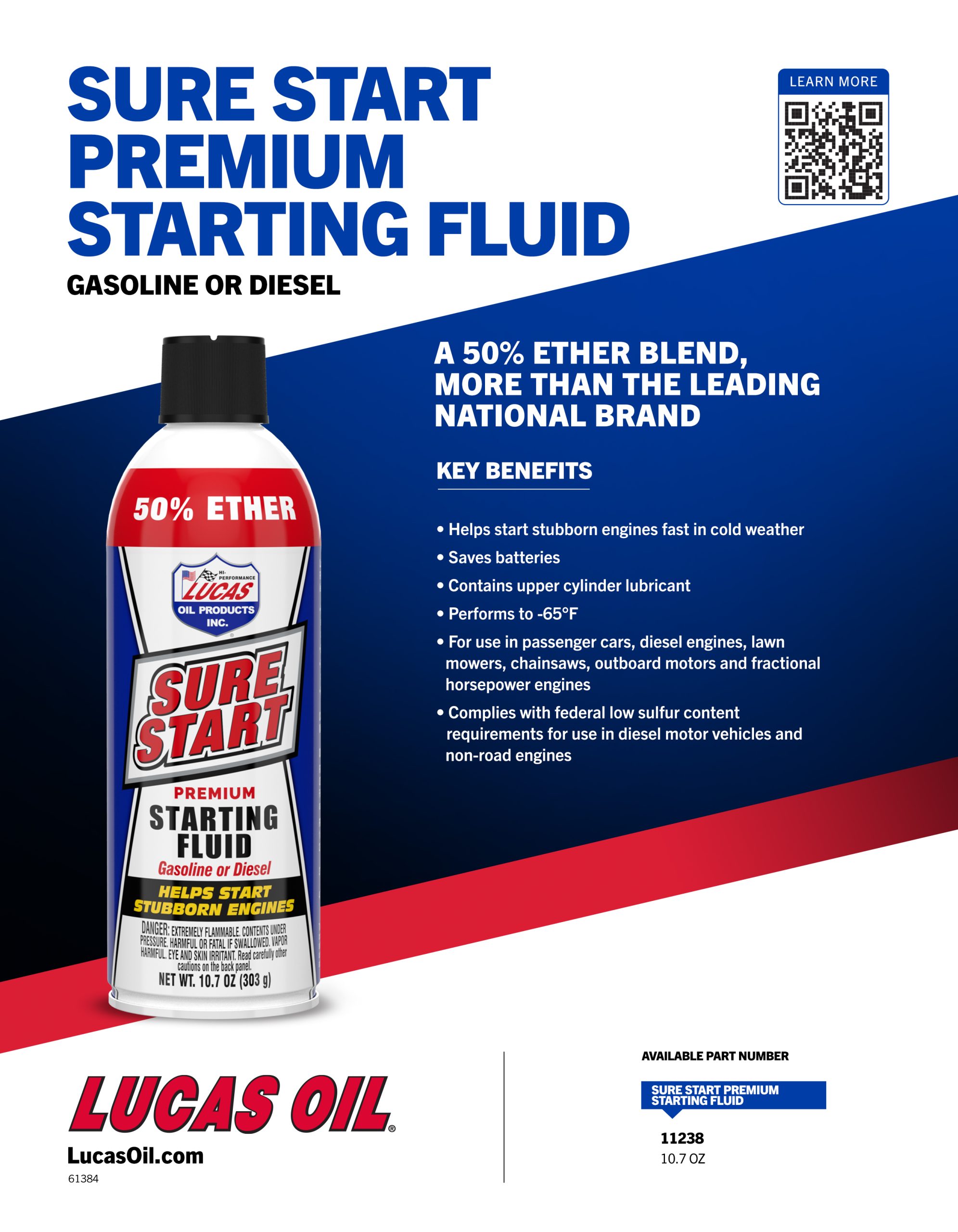 Sure Start Premium Starting Fluid – Lucas Oil Products, Inc. – Keep ...