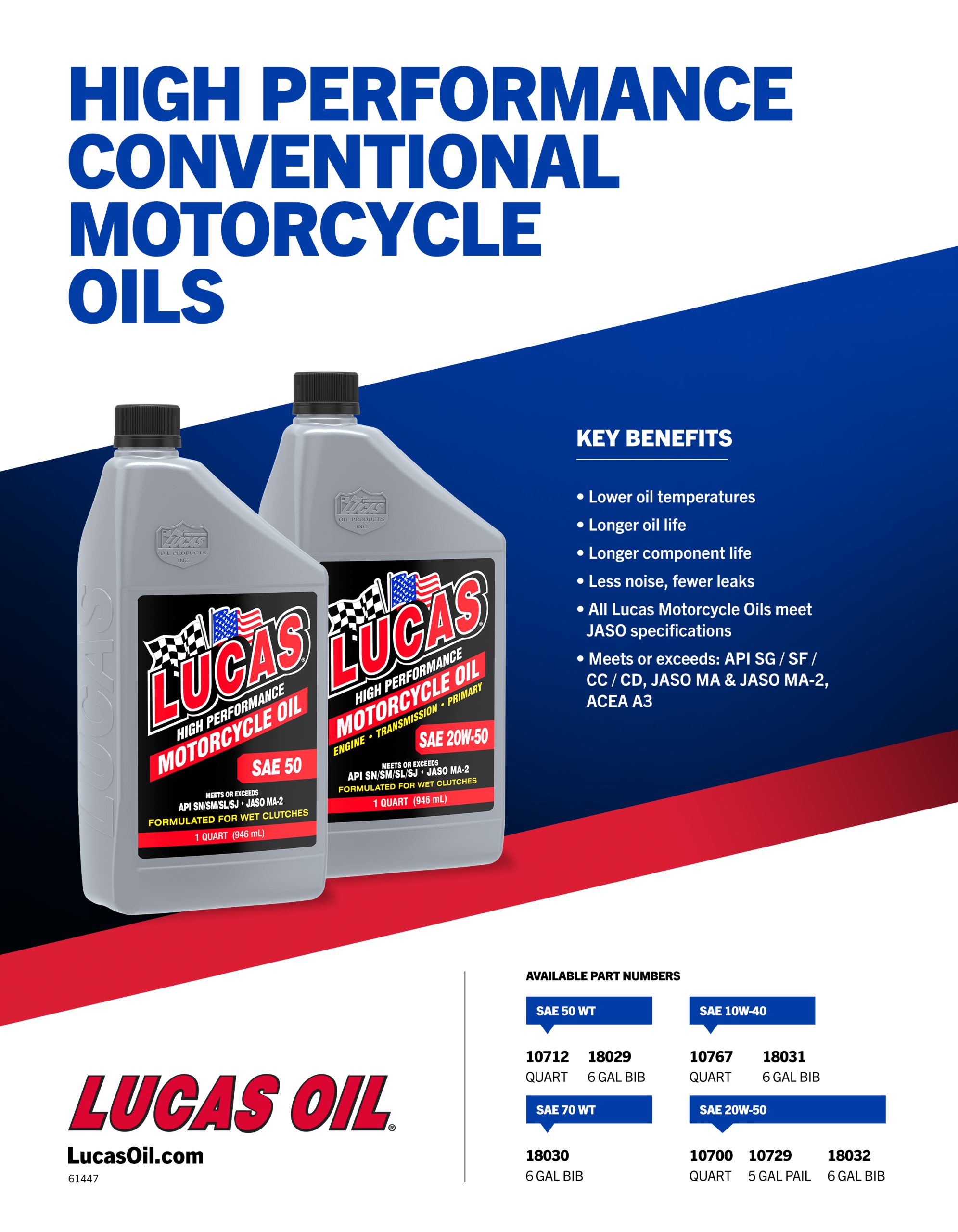 High Performance Conventional Motorcycle Oils – Lucas Oil Products, Inc ...