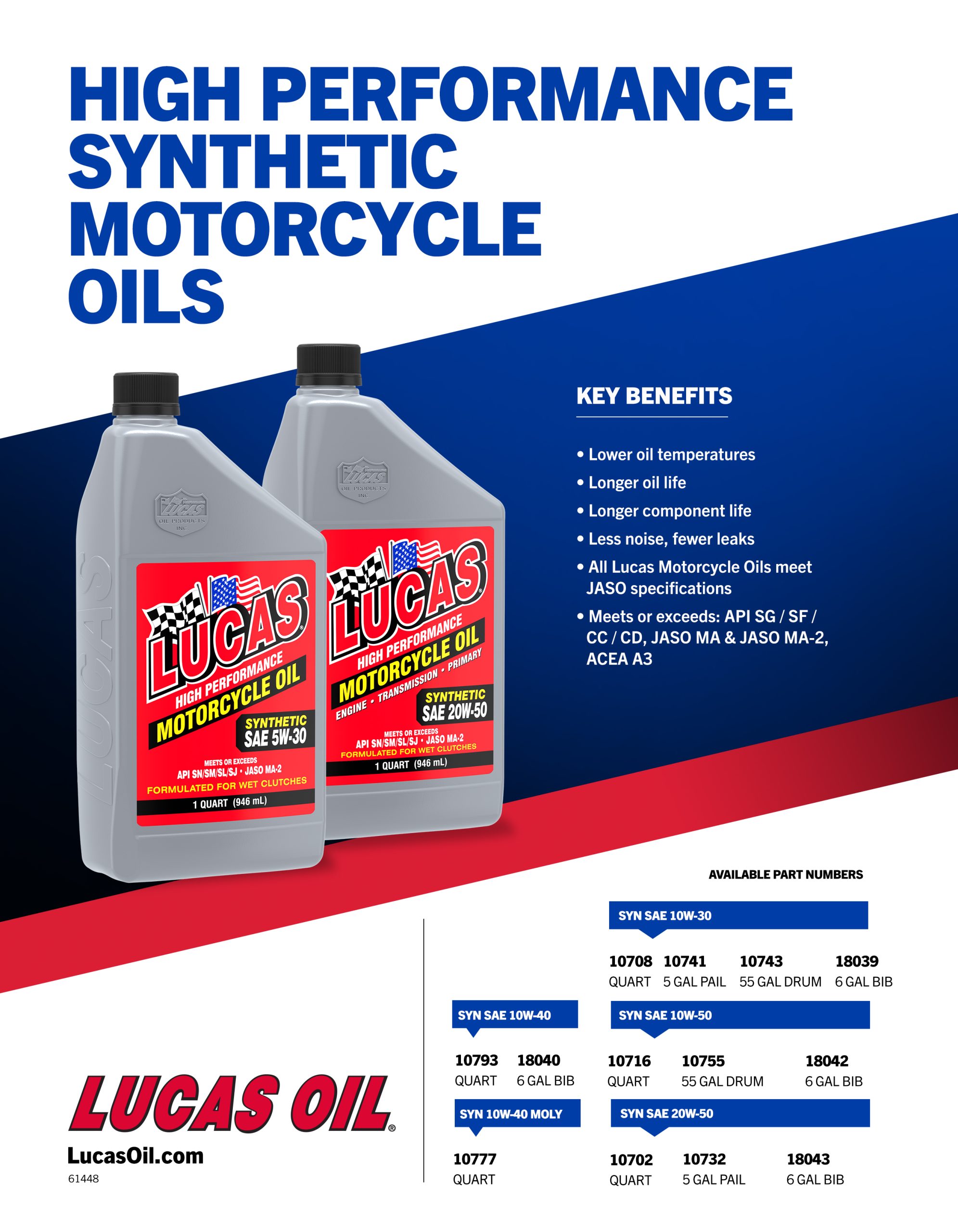 High Performance Synthetic Motorcycle Oils – Lucas Oil Products, Inc ...