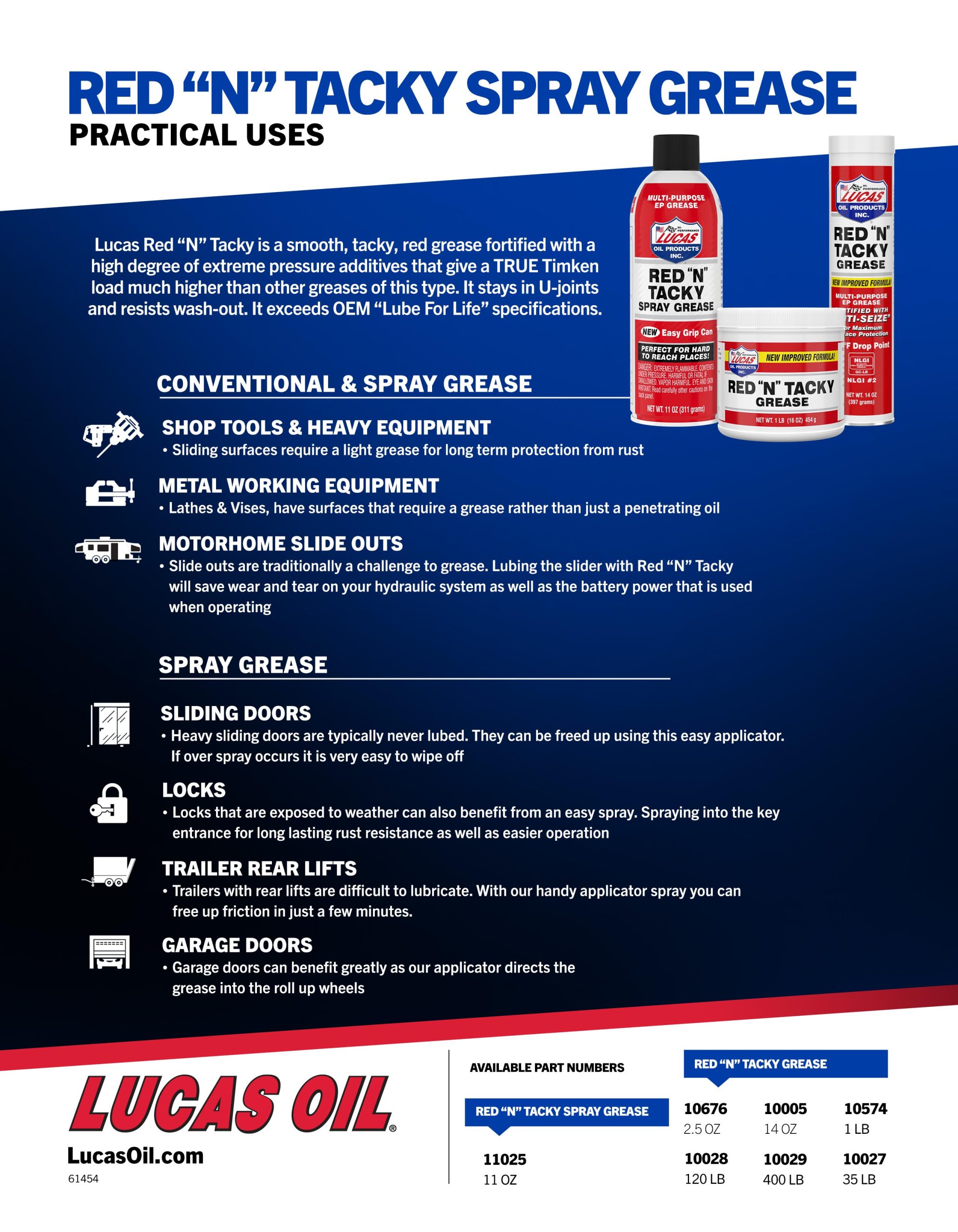 Red “N” Tacky Grease – Lucas Oil Products, Inc. – Keep That Engine Alive!