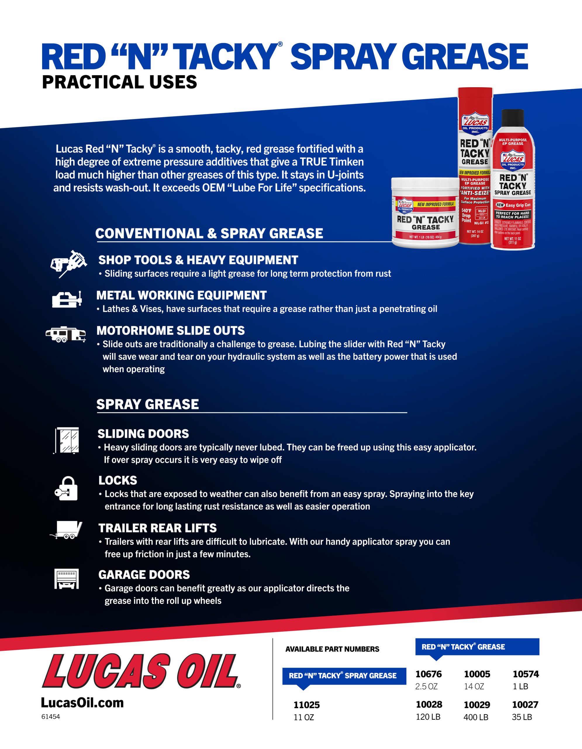 Red “N” Tacky Grease – Lucas Oil Products, Inc. – Keep That Engine Alive!