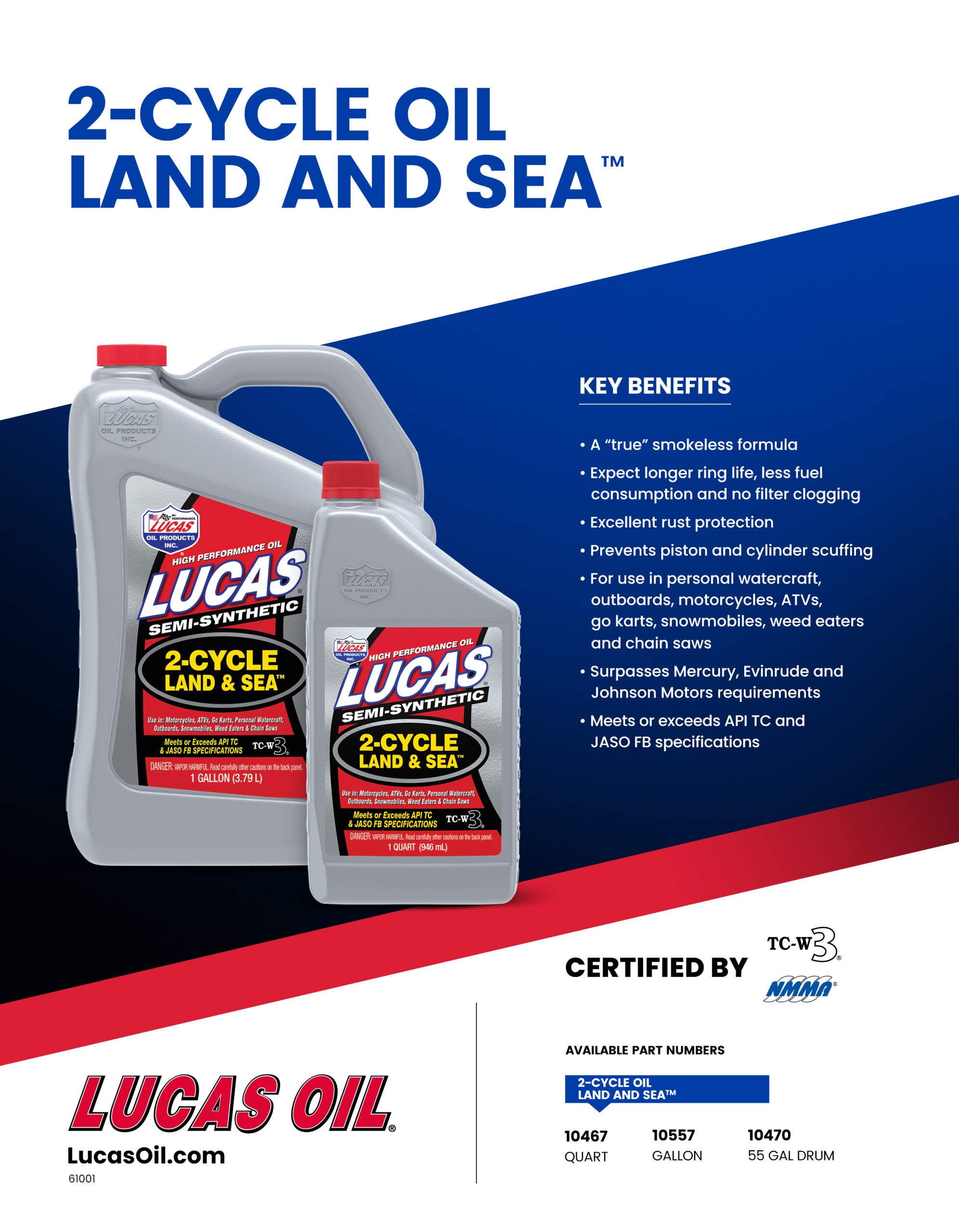 Semi-Synthetic TC-W3 2-Cycle Land & Sea Oil – Lucas Oil Products, Inc ...