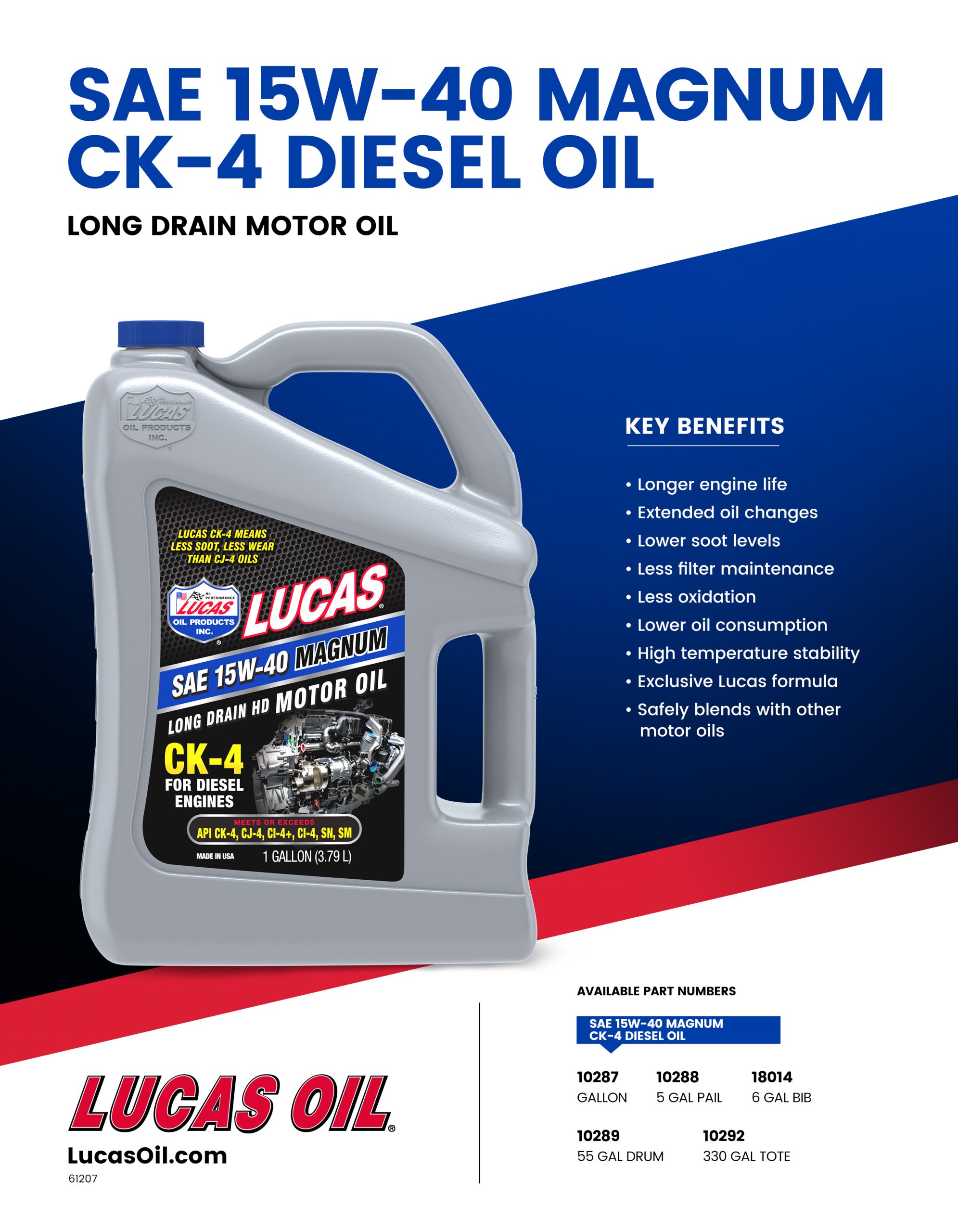 CK-4 Diesel Oil – Lucas Oil Products, Inc. – Keep That Engine Alive!