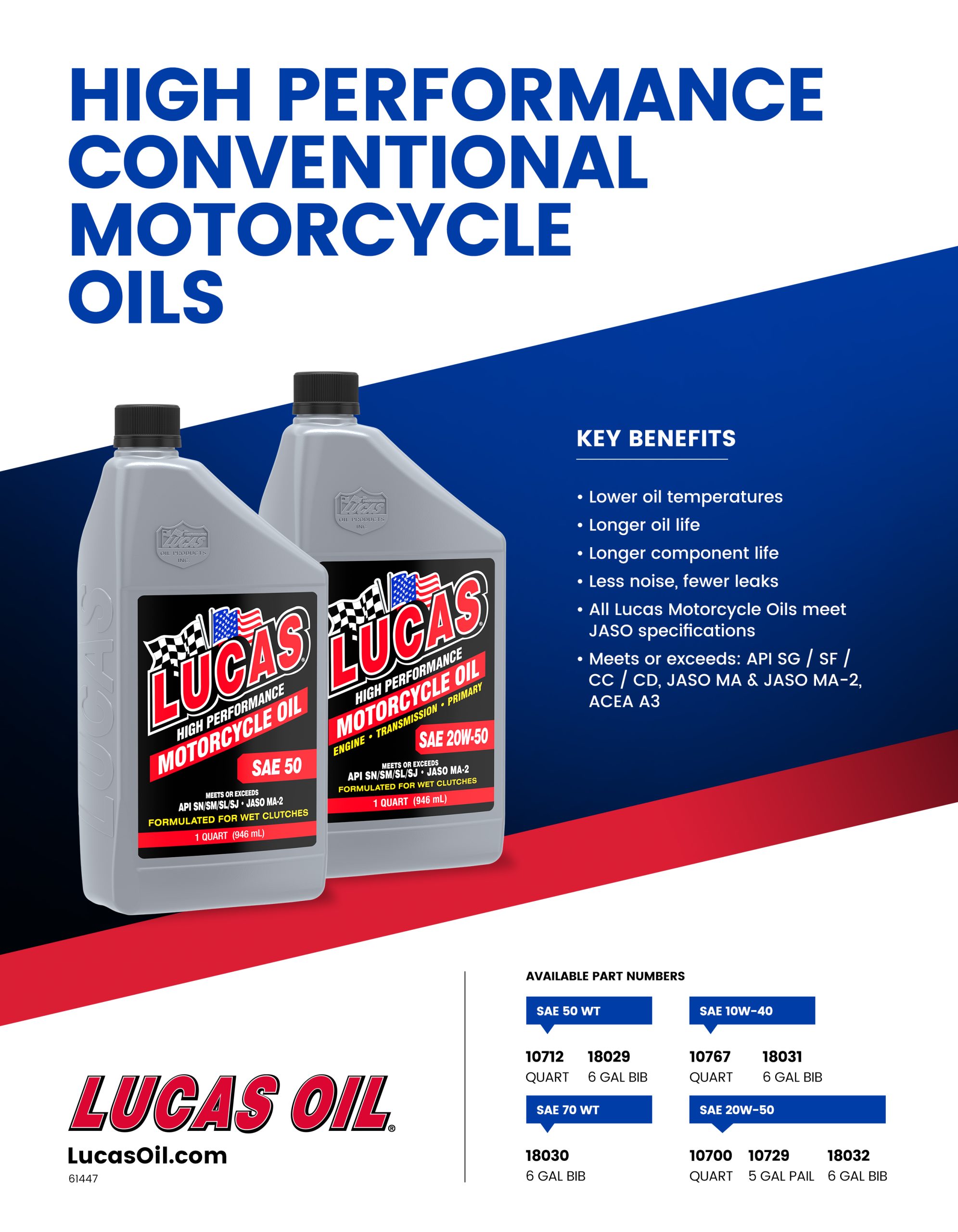 High Performance Conventional Motorcycle Oils – Lucas Oil Products, Inc ...