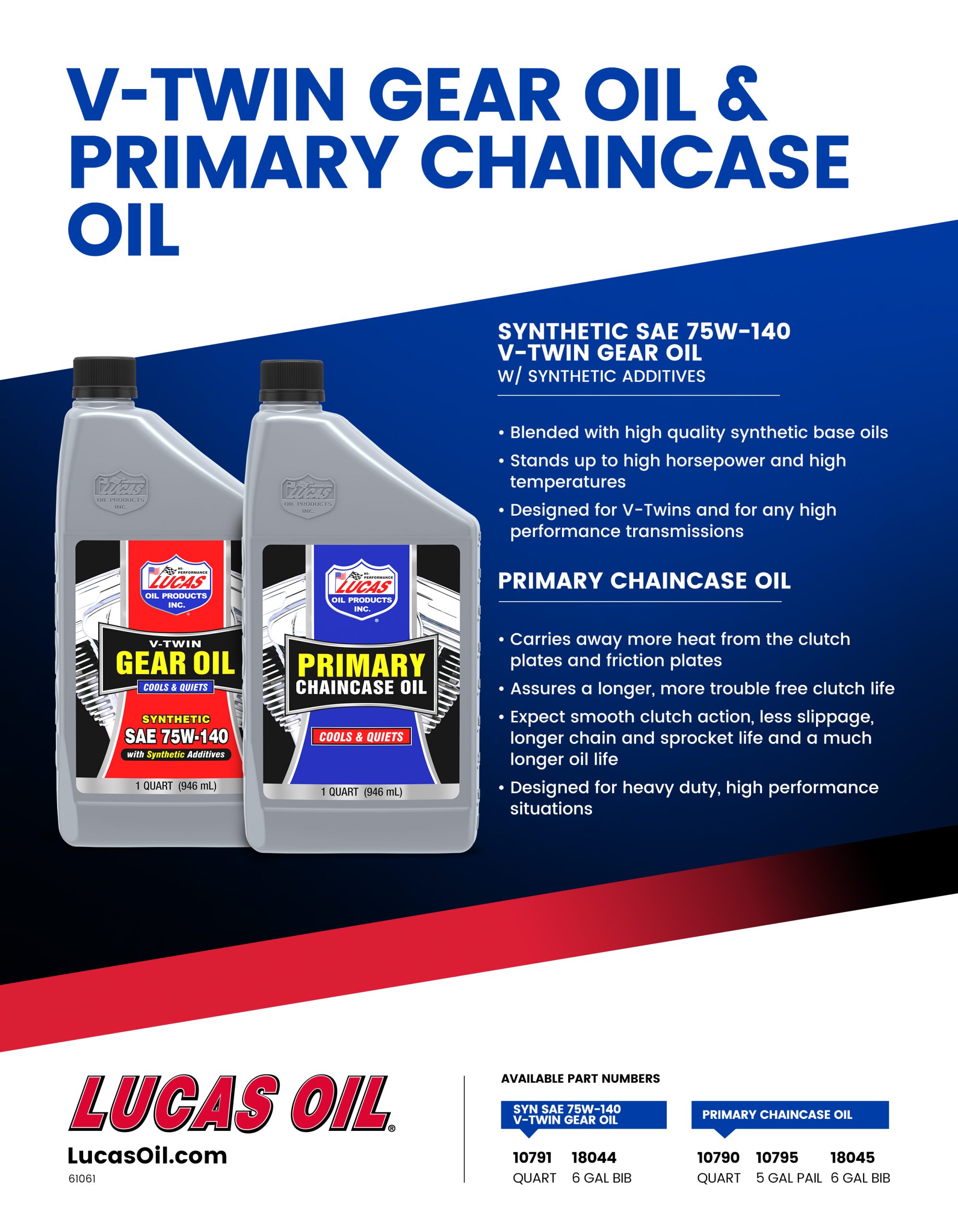 Primary Chaincase Oil – Lucas Oil Products, Inc. – Keep That Engine Alive!
