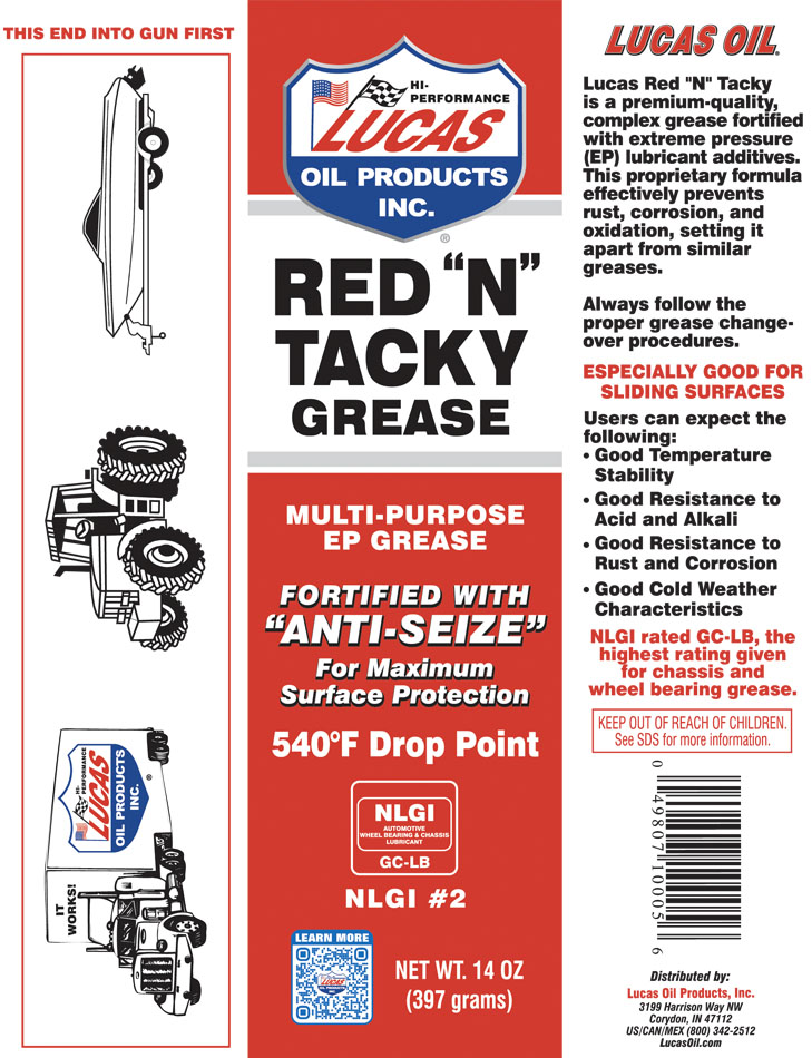 Red “N” Tacky Grease – Lucas Oil Products, Inc. – Keep That Engine Alive!