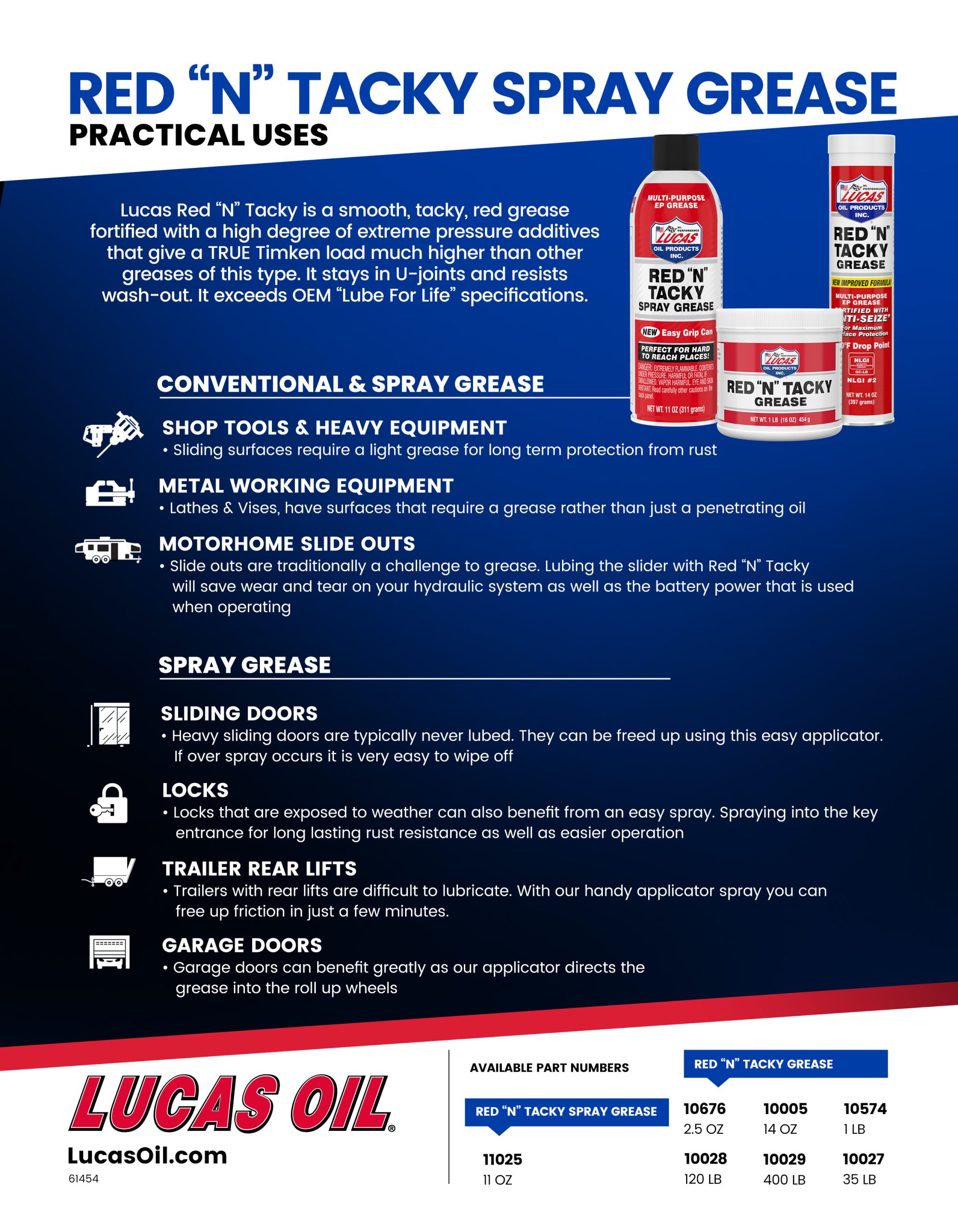 Red “N” Tacky Grease – Lucas Oil Products, Inc. – Keep That Engine Alive!
