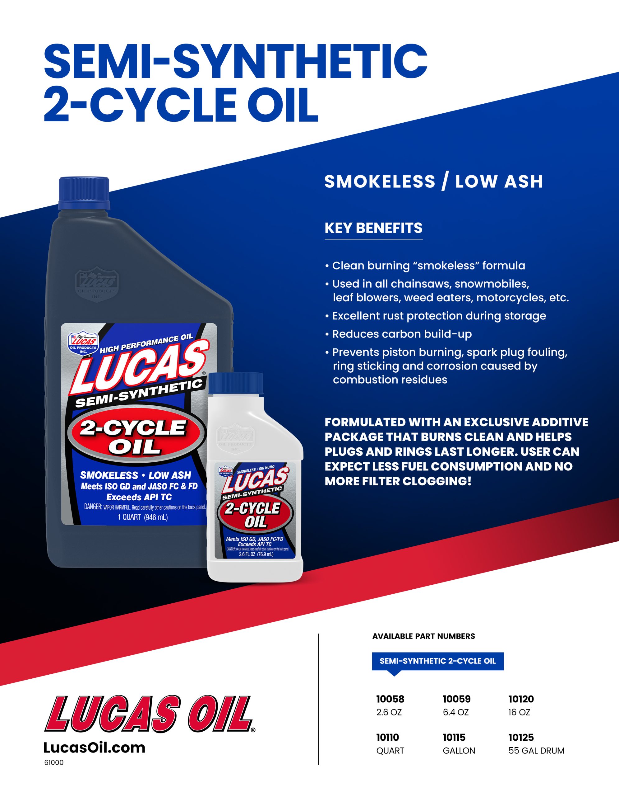 Semi-Synthetic 2-Cycle Oil – Lucas Oil Products, Inc. – Keep That ...