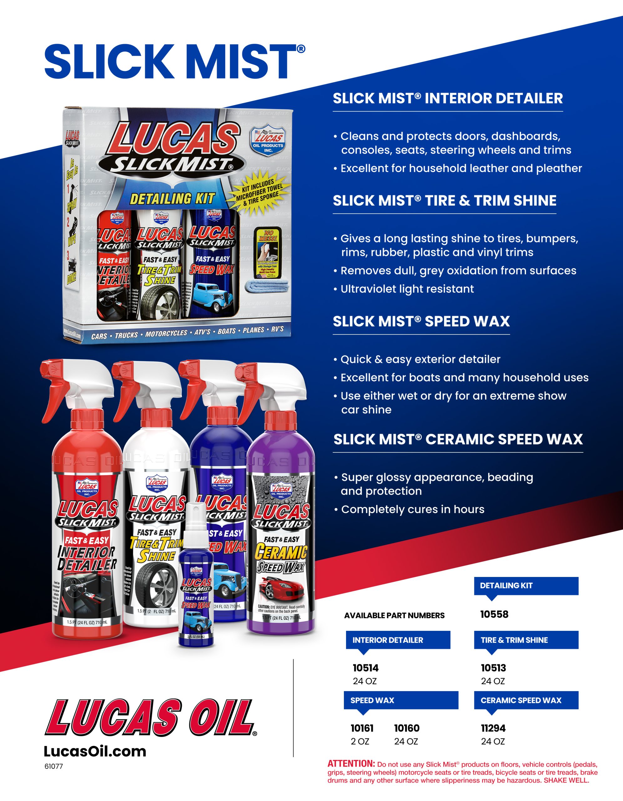 Slick Mist Interior Detailer – Lucas Oil Products, Inc. – Keep That ...