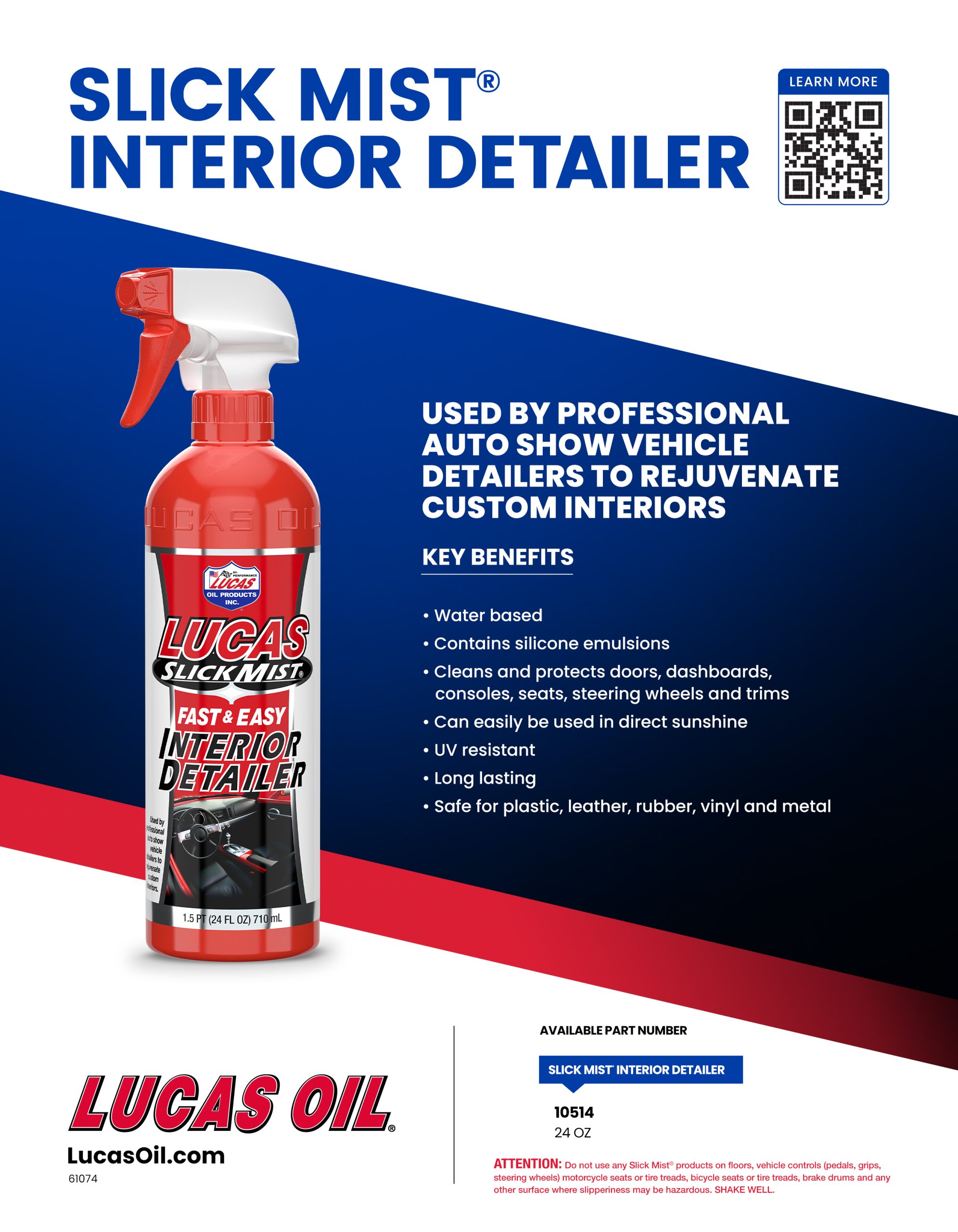 Slick Mist® Interior Detailer – Lucas Oil Products, Inc. – Keep That ...