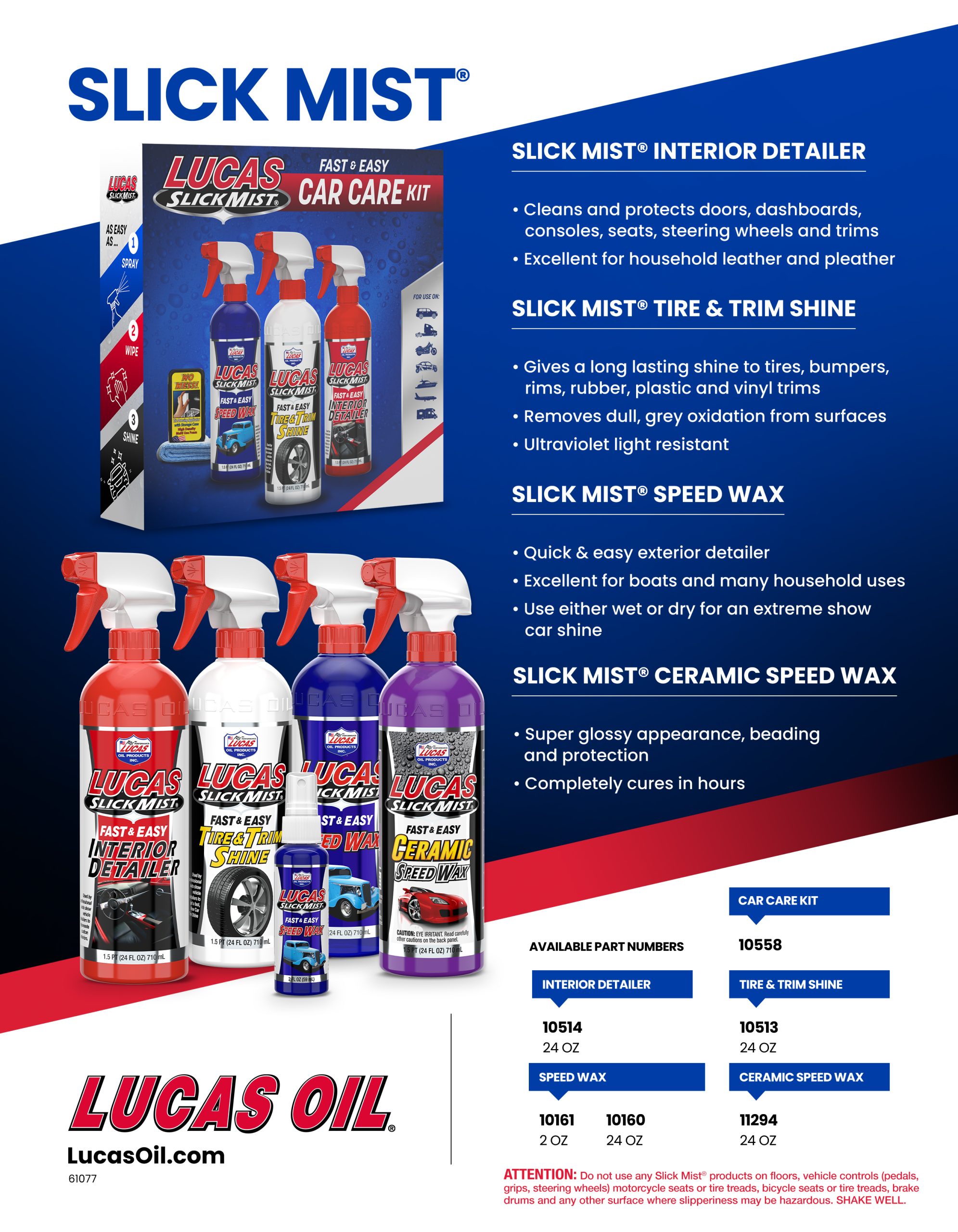 Slick Mist® Speed Wax – Lucas Oil Products, Inc. – Keep That Engine Alive!