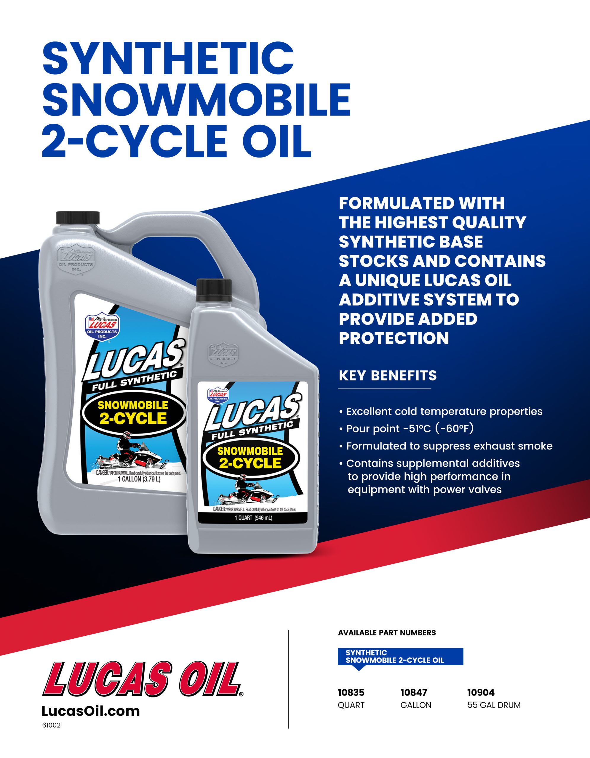 Synthetic 2-Cycle Snowmobile Oil – Lucas Oil Products, Inc. – Keep That ...